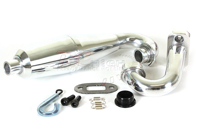 054700 HSP Upgrade 1/5 Scale Polished Aluminum Exhaust Pipe - RC High ...